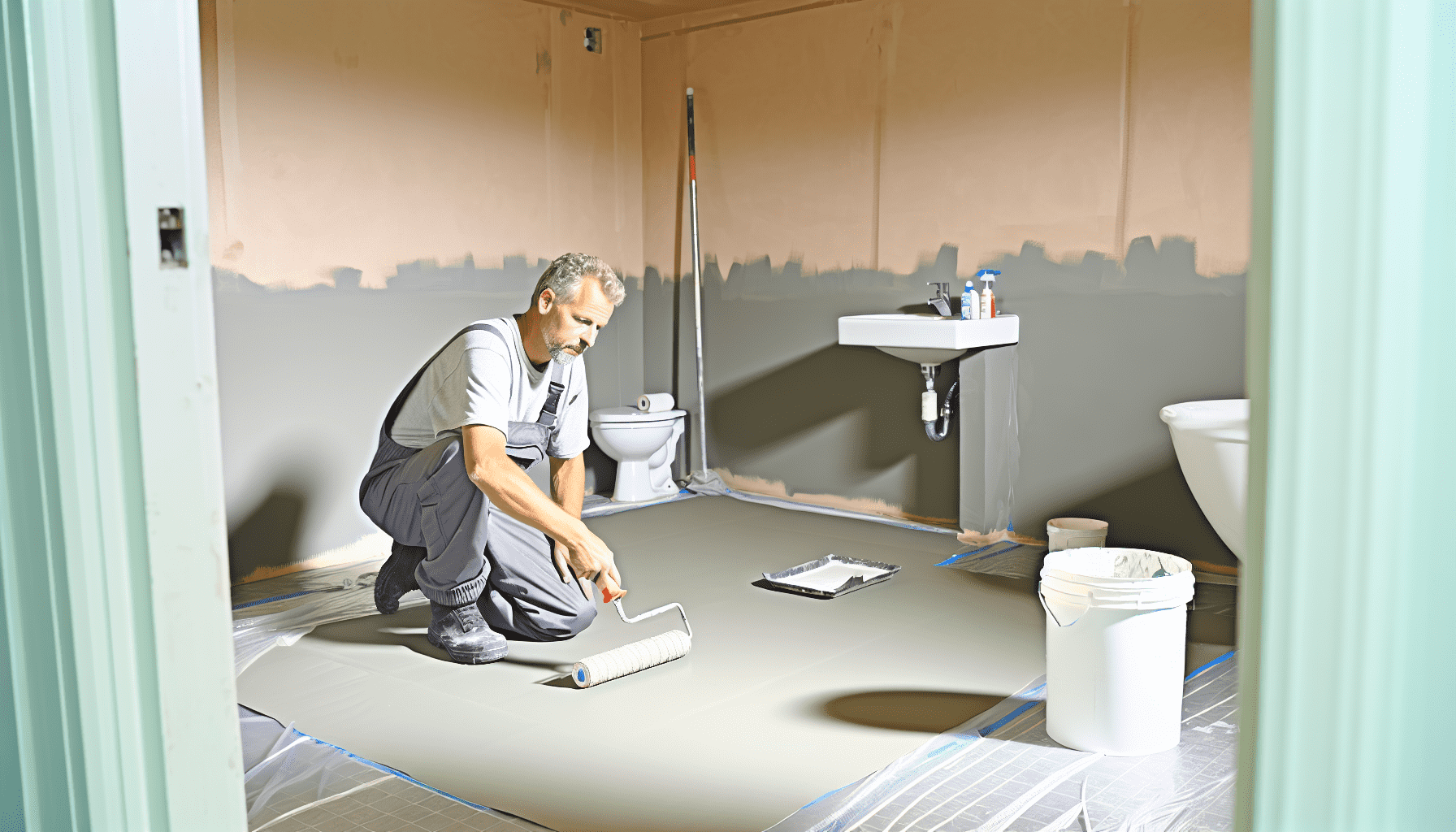 Epoxy Bathroom Floor - How To Apply, Cost & Floor Care